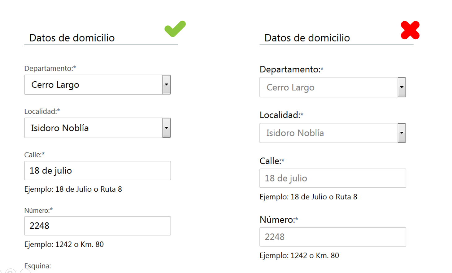 Diseñando formularios: los campos